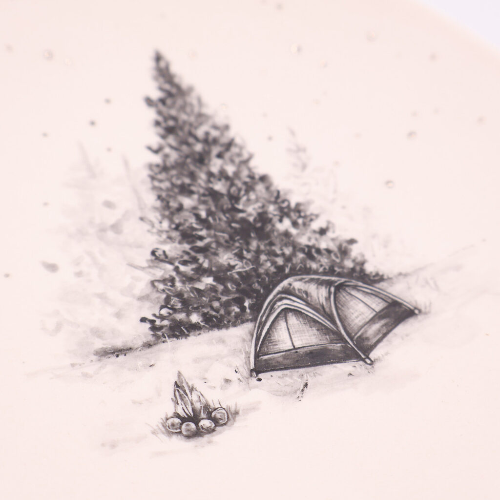 Mallory Wetherell, Plate, Camping - Bray Gallery