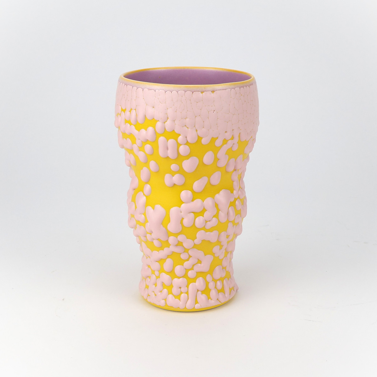Brooks Oliver, Off-White and Yellow Vase - Bray Gallery